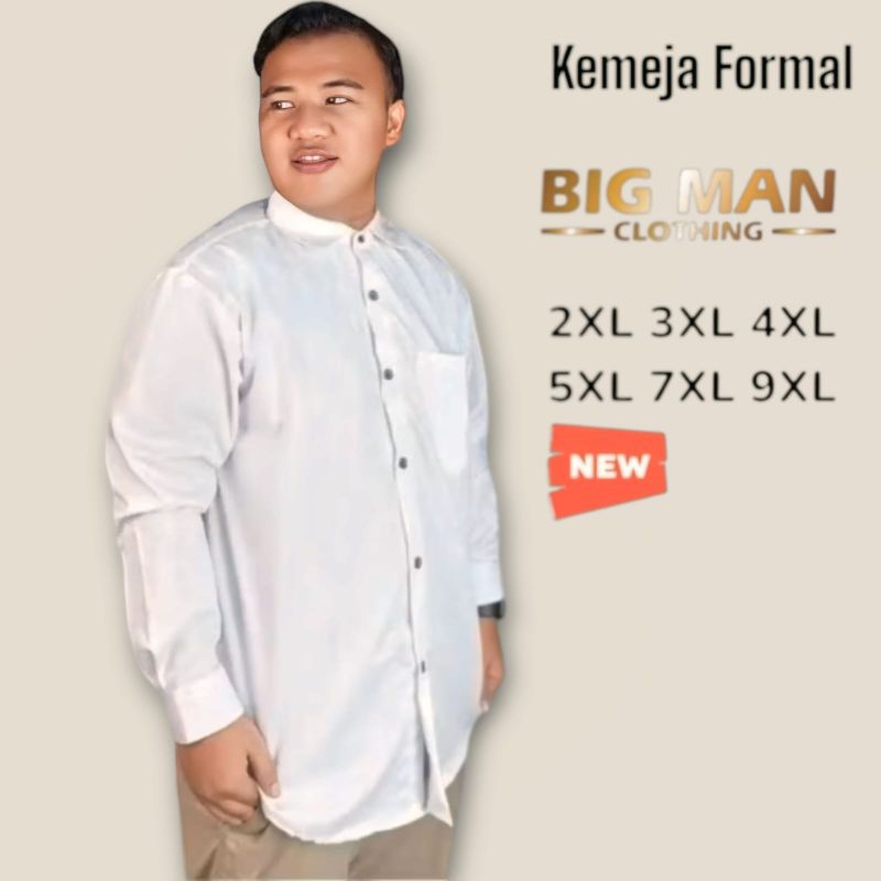 Jual kemeja putih pria jumbo lengan panjang bigsize bahan toyobo murah ...