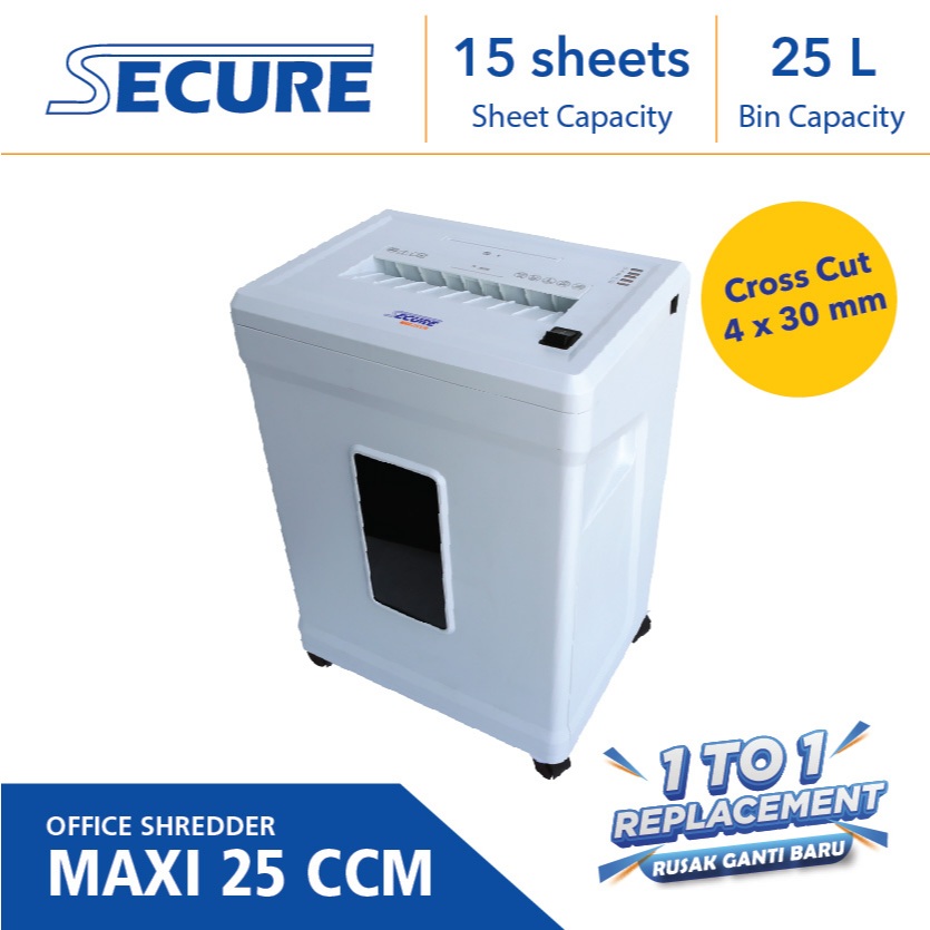 Jual SECURE Maxi 25CCM Mesin Penghancur Kertas Cross Cut | Shopee Indonesia