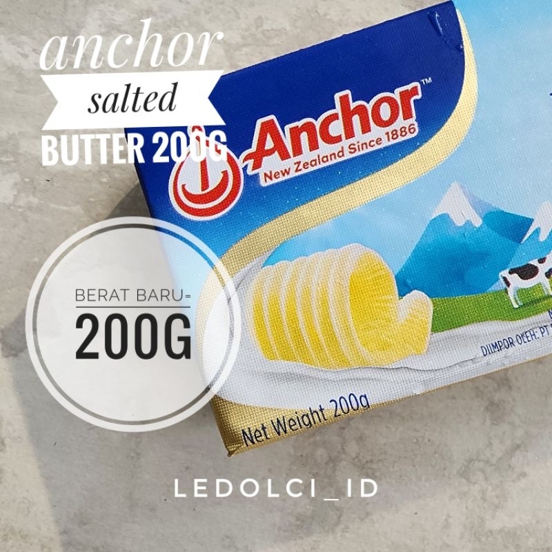 Jual MURAH! BUTTER ANCHOR SALTED 200 GRAM MENTEGA ASIN ANCHOR 200 GRAM ...