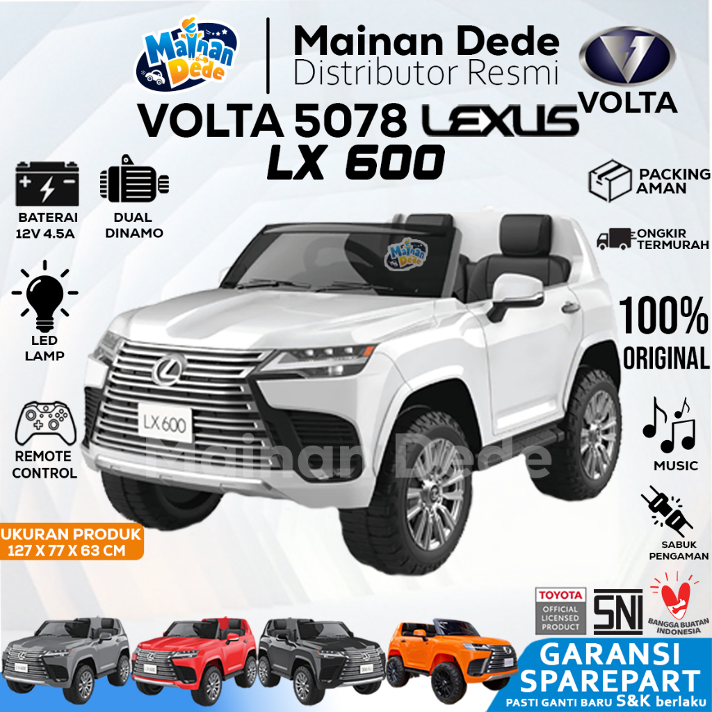 Jual Mainan Mobil Aki Anak Volta 5078 Lexus LX600 / Volta 5077 Land ...