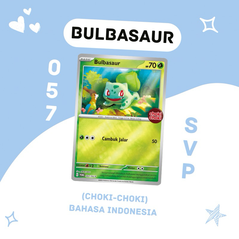 Jual Bulbasaur Promo Choki Choki Hologram 057/SV-P Pokemon TCG ...