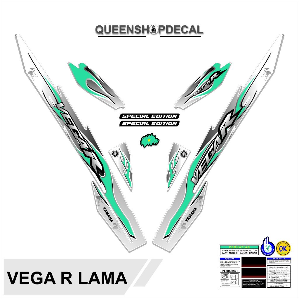 Jual STRIPING VEGA R LAMA MOTIF 010 /STIKER VEGA R OLD/ YAMAHA VEGA R ...