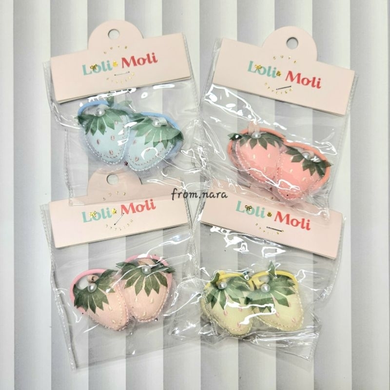 Jual Kucir Ikat Rambut 2 in 1 Korea Strawberry Motif Stroberi | Shopee ...