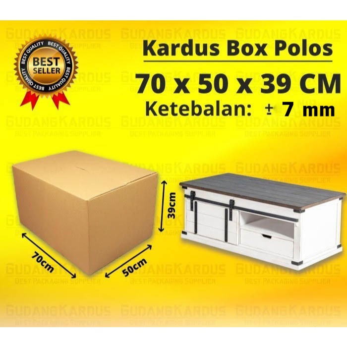 Jual KARDUS - KARTON - BOX POLOS JUMBO BESAR - UKURAN 70 x 50 x 39 cm ...