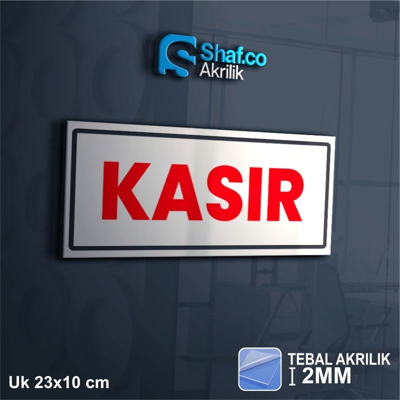 Jual AKRILIK SIGN BOARD KASIR // ACRYLIC CASIR // RAMBU-RAMBU // 2MM ...