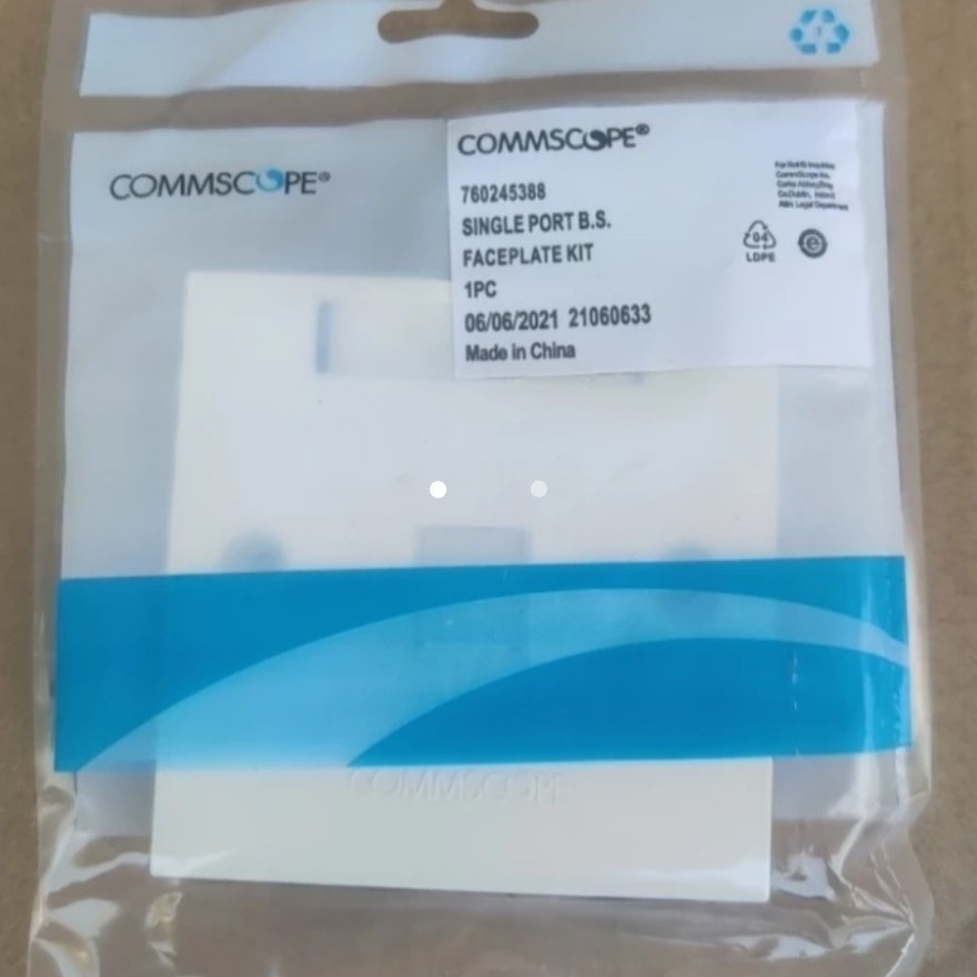 Jual Faceplate RJ45 AMP Commscope 1 Hole 2 Hole Face Plate RJ45 modular ...