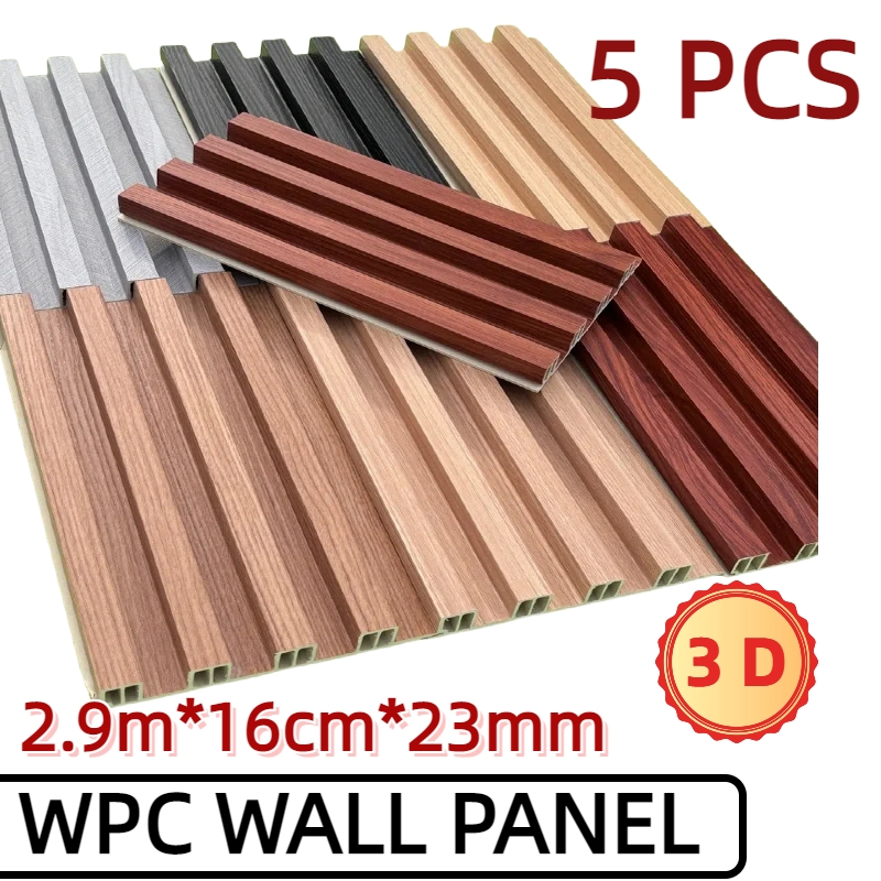 Jual 5 PCS Wood Panel WPC 2.9Meter*16Cm / Wall Panel Dinding Kamar Tidur 3D/ Wood Wall Panel ...