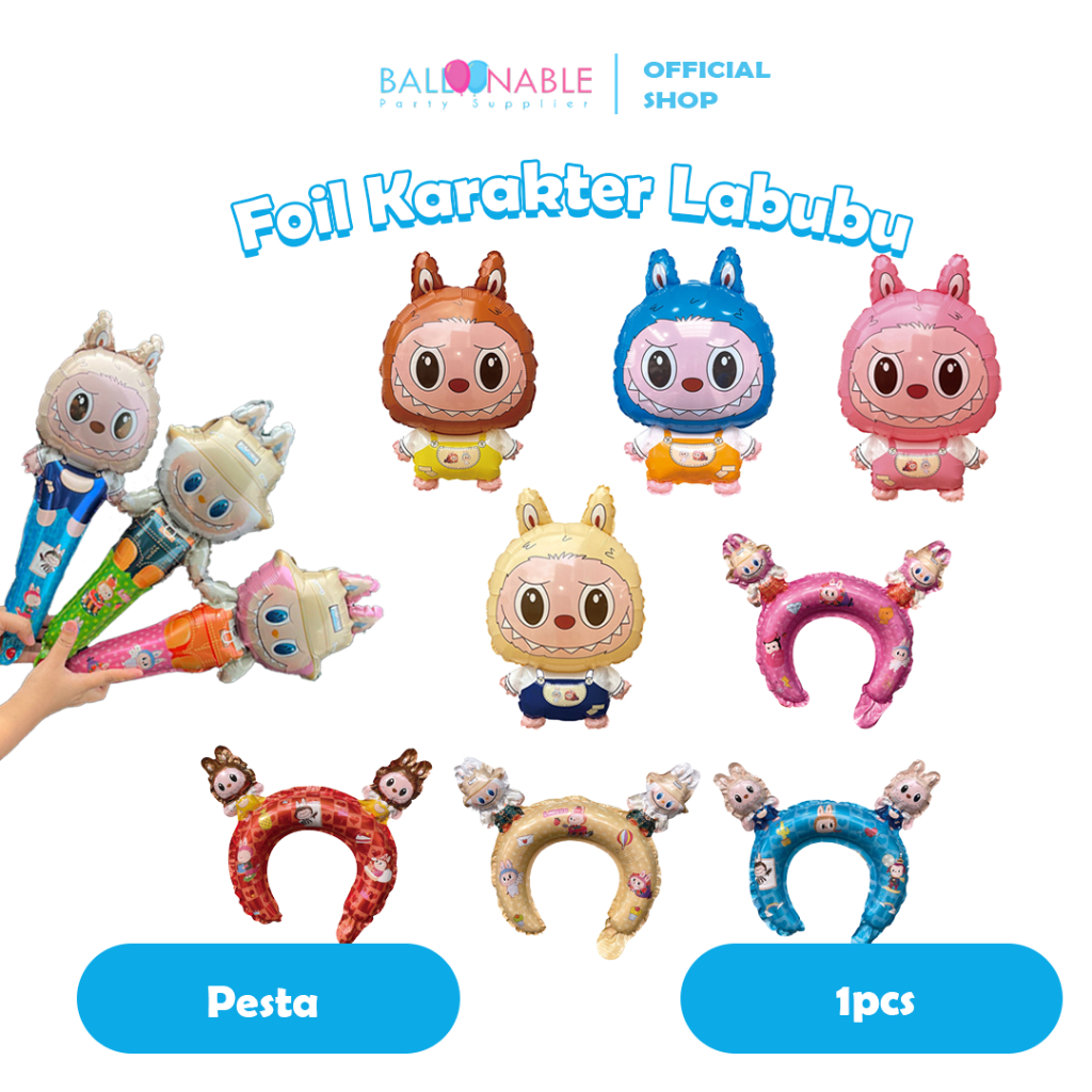 Jual Balon Foil Labubu | Balon Foil Pentungan Labubu |Bando Balon Foil ...