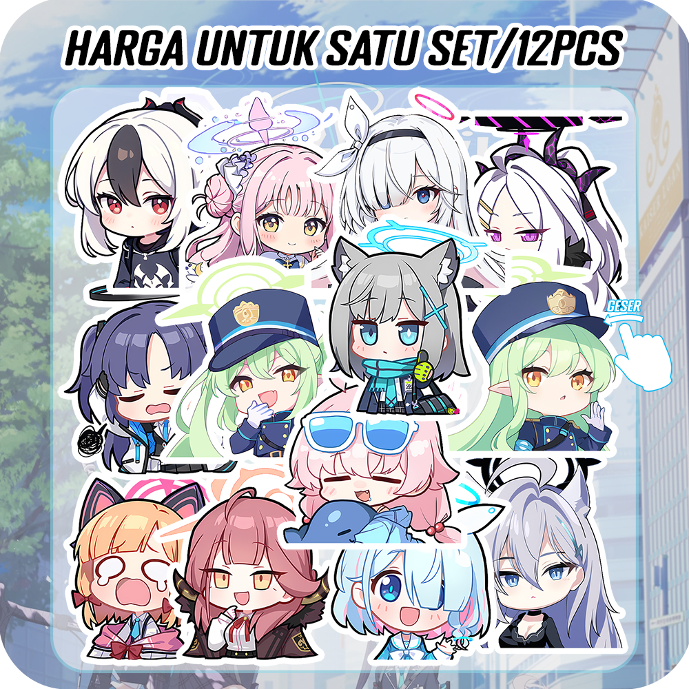 Jual Stiker Glossy 1 SET Blue Archive, Sticker Anime Game Lucu | Shopee ...