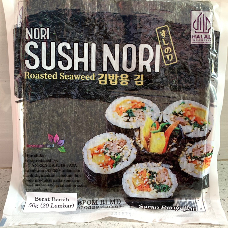Jual [promo]Nori sushi isi 20 Lembar Halal Java Sakao korea tokonori ...