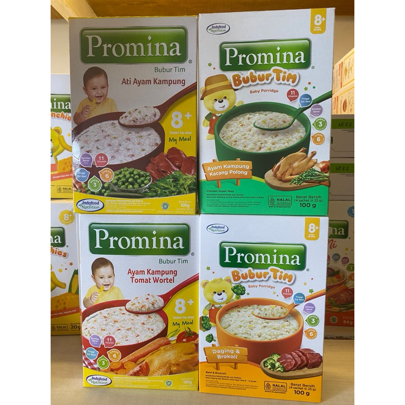 Jual Promina Bubur Tim Bayi 8 bulan Aneka Rasa / Bubur Nasi Bubur Bayi ...