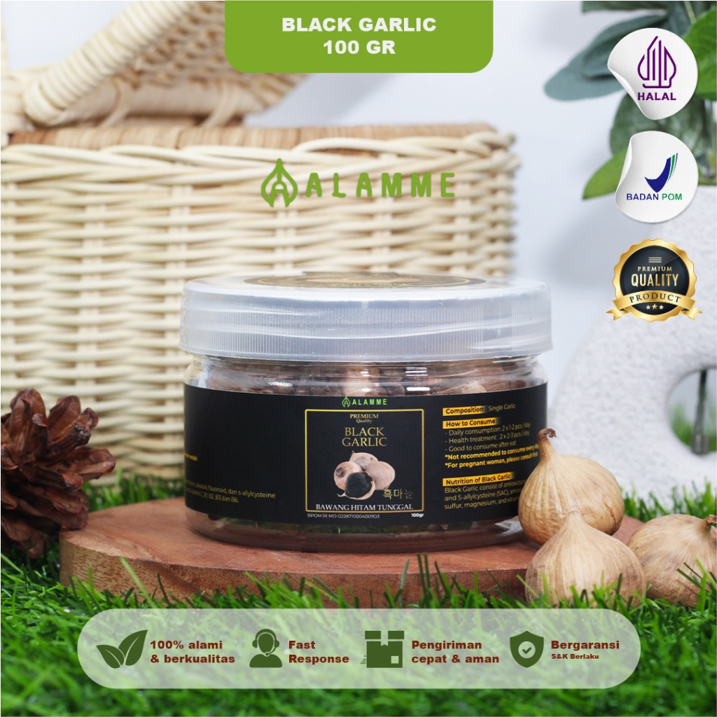 Jual Alamme Black Garlic Bawang Hitam Tunggal Premium Alamme 100 Gram ...