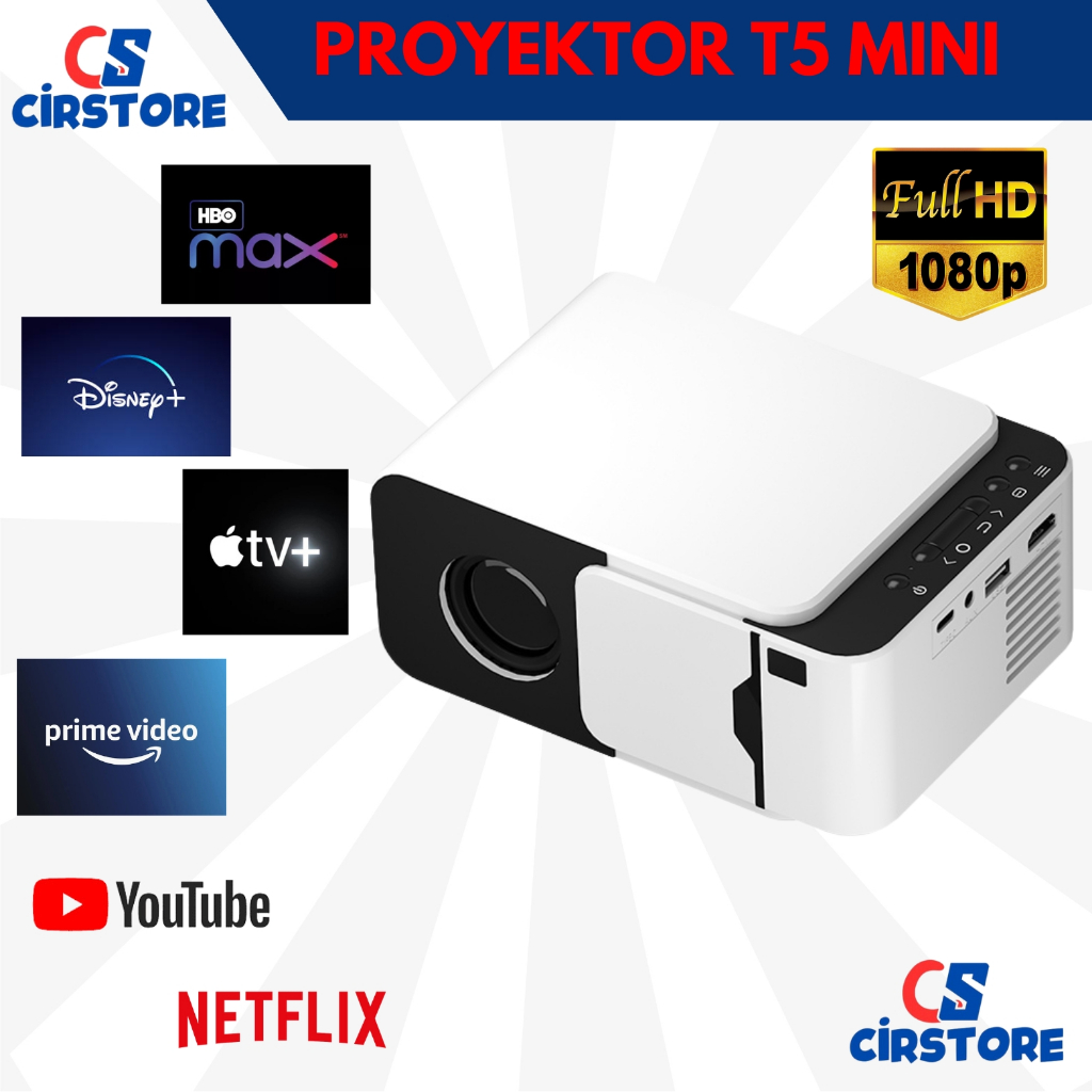 Jual Smart Projector Android13 T5 Mini/ proyektor mini portable T5 ...