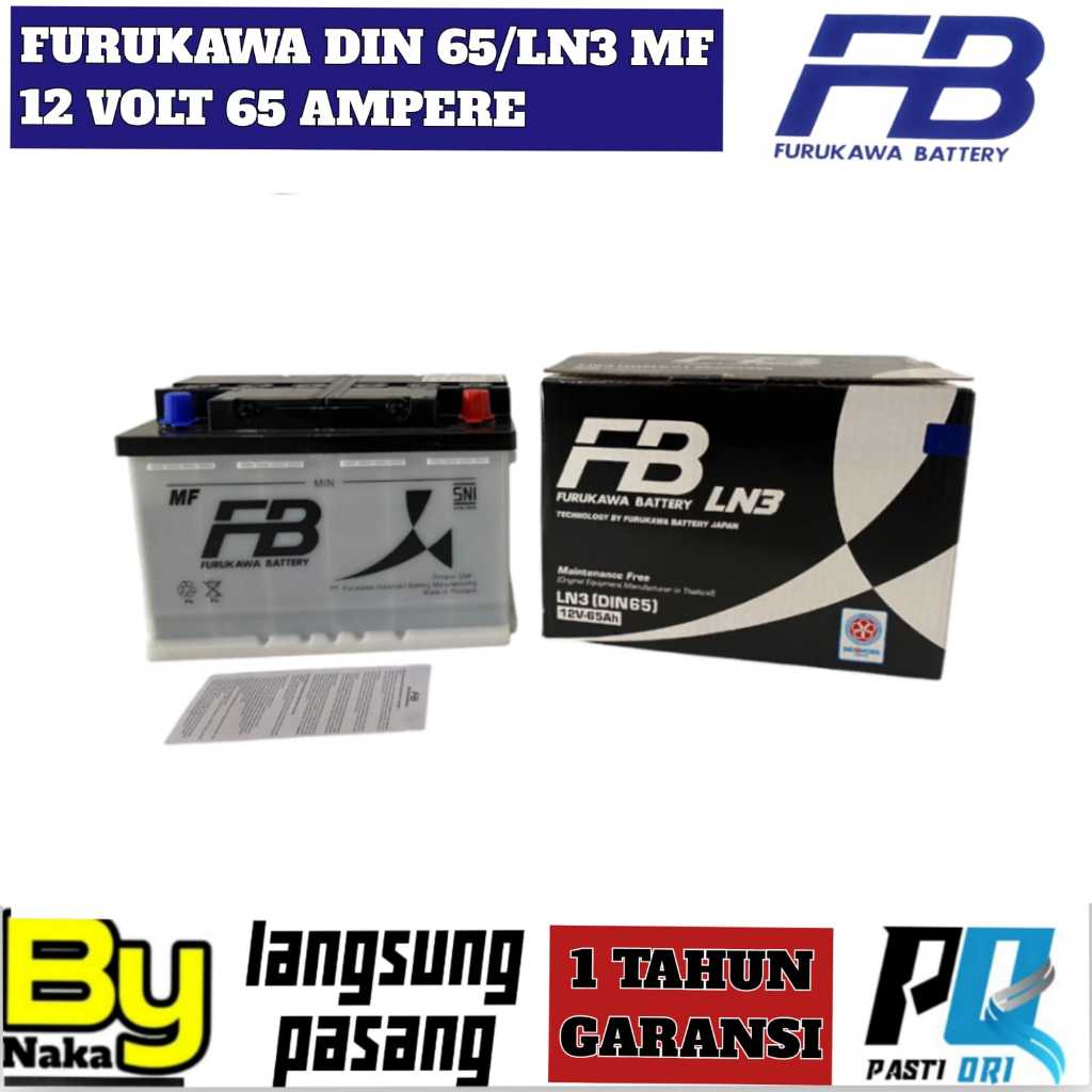 Jual Aki Mobil Innova Reborn Diesel/Fortuner diesel/Hilux Furukawa Battery LN3 MF 65 AH garansi ...