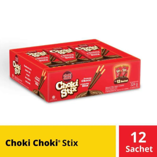 Jual Choki-Choki Stix Stick Stik Coki Coklat ( 1 Pak isi 12 Sachet ...