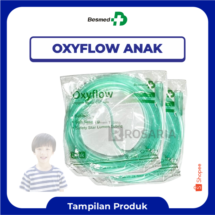 Jual OXYFLOW ANAK BESMED Nasal Cannula Selang Oksigen | Shopee Indonesia