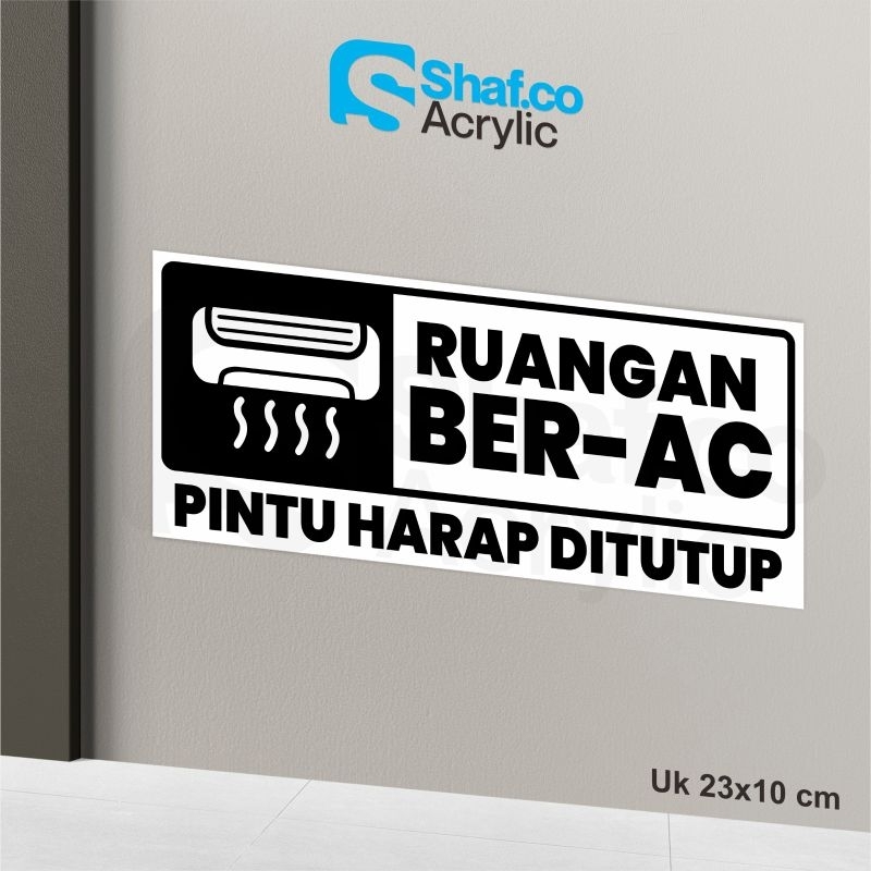 Jual STICKER RUANG BER-AC PINTU HARAP TUTUP // STIKER // RAMBU-RAMBU ...