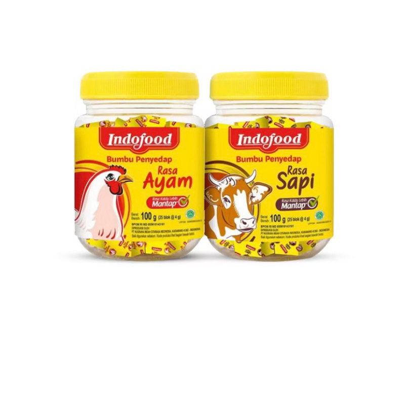 Jual Kaldu Blok Indofood Rasa Sapi&Ayam Penyedap Rasa 100 Gr | Shopee ...