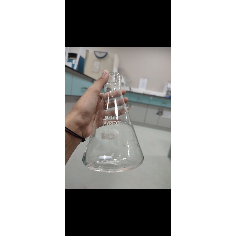 Jual erlenmeyer kaca 500 ml pyrex iwaki | Shopee Indonesia