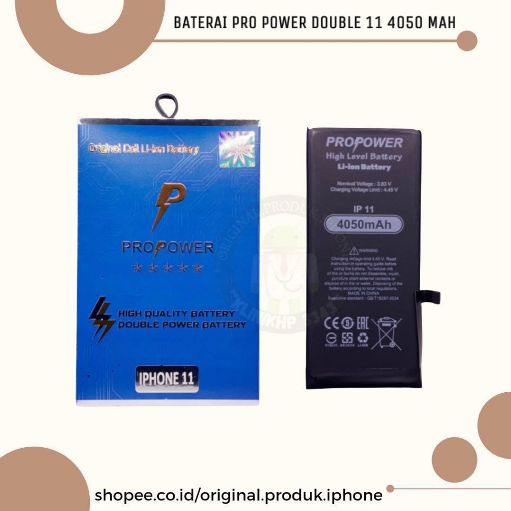 Jual BATERAI / BATERAY PRO POWER DOUBLE 11 ORIGINAL | Shopee Indonesia