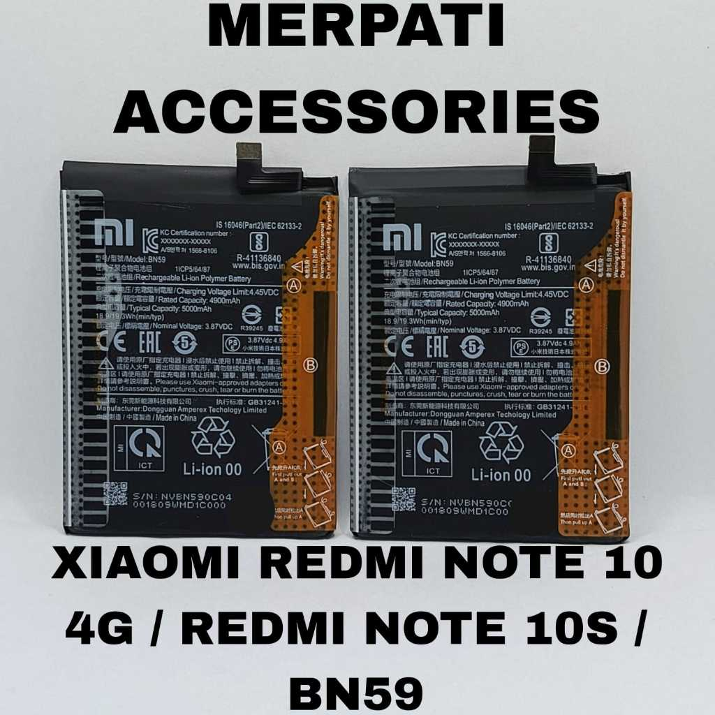 Jual BATERAI/BATRAI/BATRE/BATTERY XIAOMI BN59 / REDMI NOTE 10 / REDMI ...