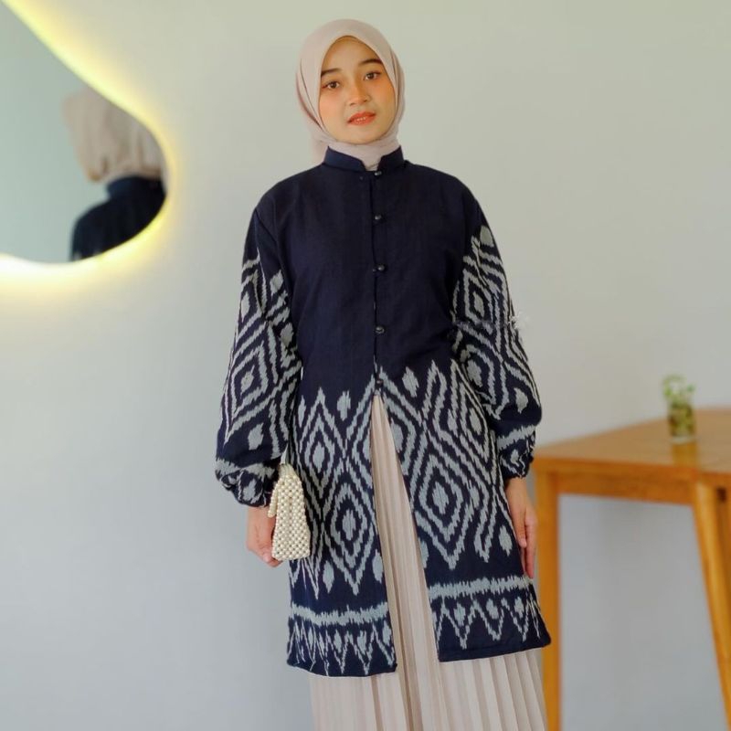 Jual TUNIK TENUN ETNIK WANITA PREMIUM - TUNIK ETNIK MODERN - TUNIK ...