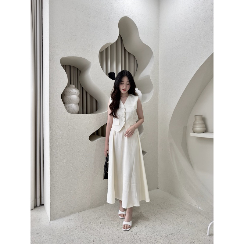 Jual DEVAUDREE - JANE SET - ONE SET VEST ROK PANJANG BAHAN PREMIUM ...