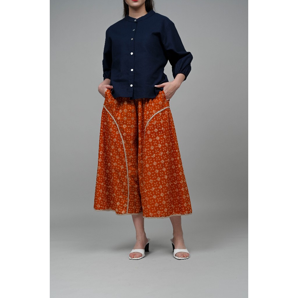 Jual NONA RARA - Jenggala Garut Orange P0361, Celana batik wanita ...