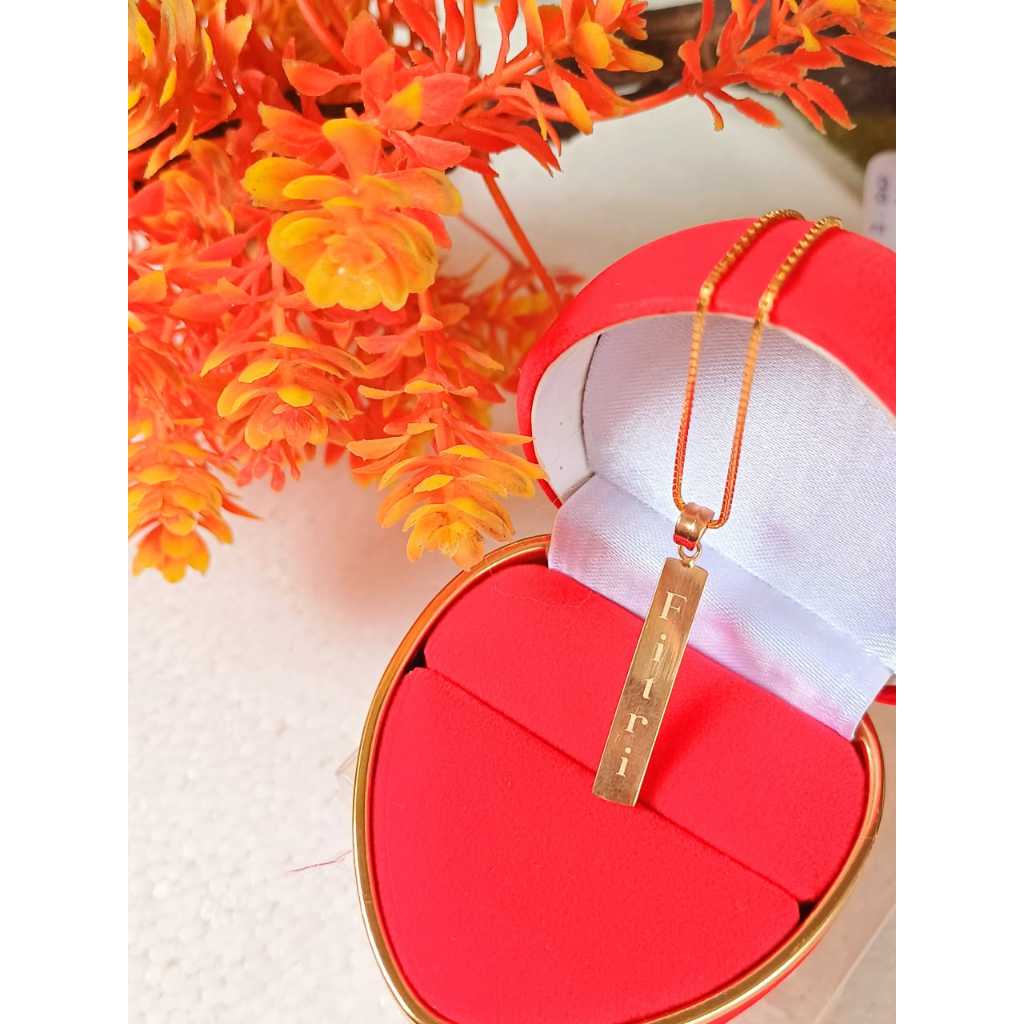 Jual Liontin nama emas asli 8k liontin custom emas asli termurah sesuai ...