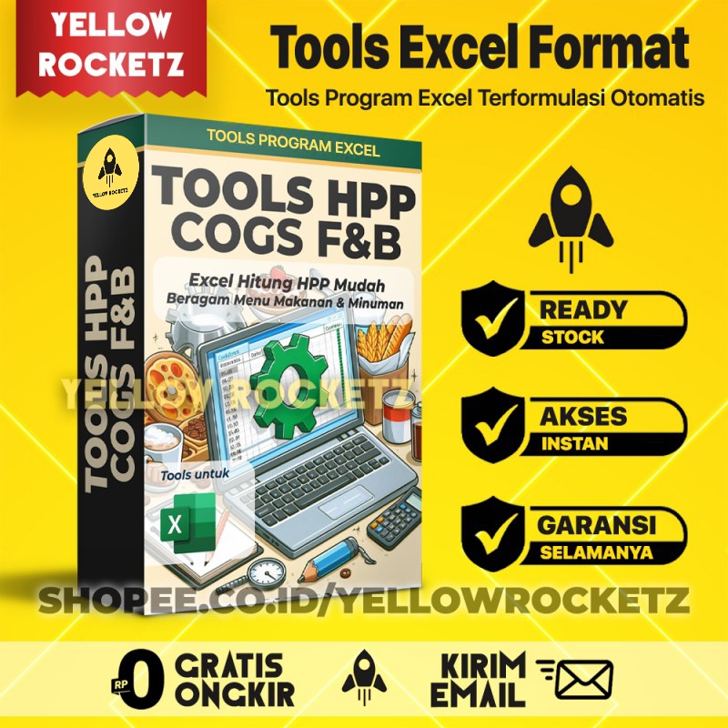 Jual TOOLS HPP USAHA KULINER F&B EXCEL - Food & Beverages Harga Pokok ...