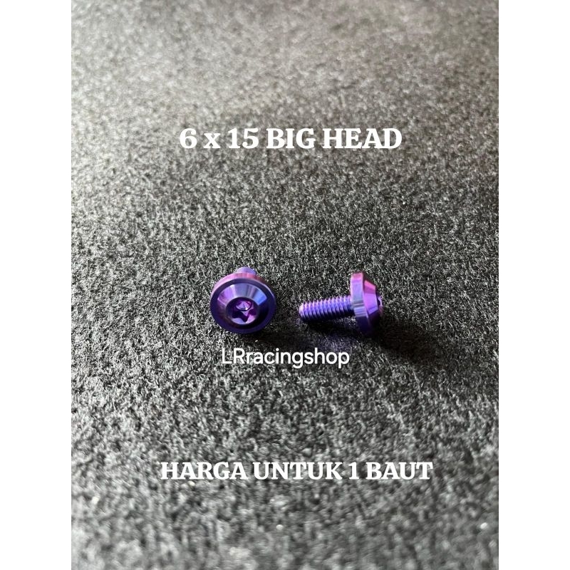 Jual Baut titan Big Head M6 drat 10 panjang 1 2 2.5 3 4 4.5 5 6 cm original titan Vietnam ...