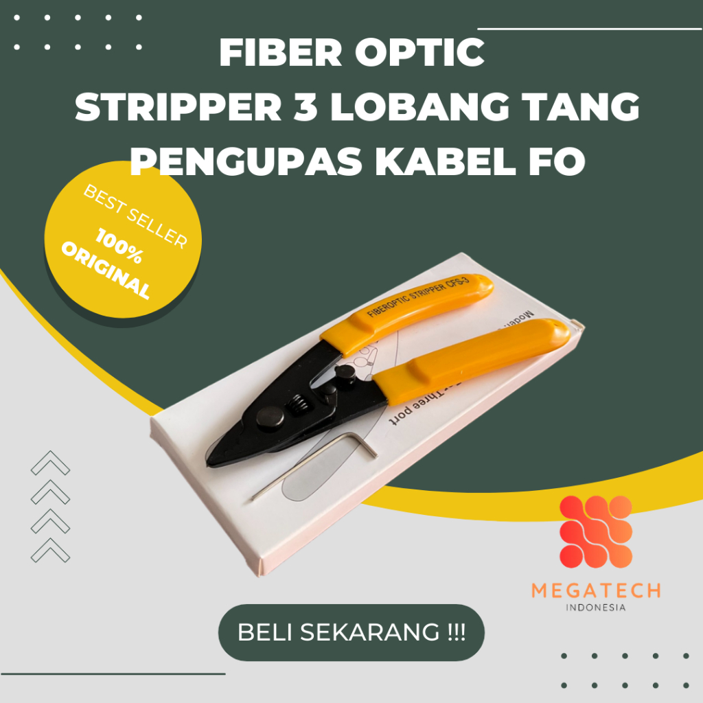 Jual Stripper Fiber Optic 3 Lubang Tang Striper Alat Kupas Kabel 3 Hole ...
