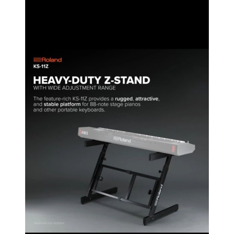 Jual stand keyboard / piano bentuk z. style z keyboard stand besi tebal roland ks11z ks-11 z ks ...