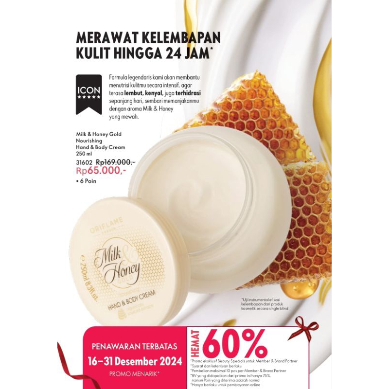 Jual Milk & Honey Gold Nourishing Hand & Body Cream | Shopee Indonesia