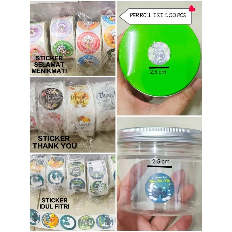 Jual bigta_STICKER ROLL THANK YOU/IDUL FITRI/SELAMAT MENIKMATI (500 pcs ...