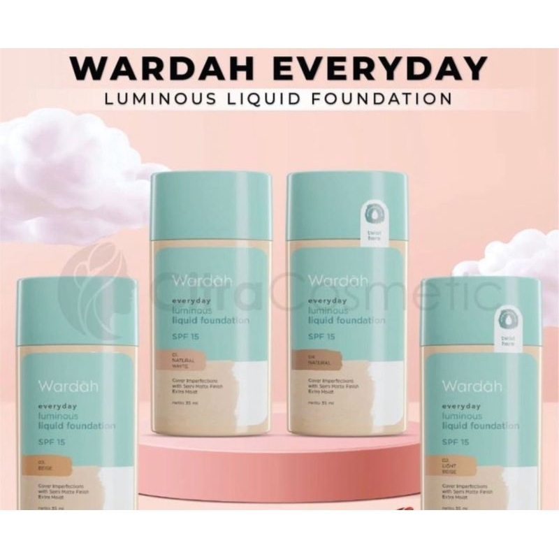 Jual Wardah Everyday Luminous Liquid Foundation | Shopee Indonesia