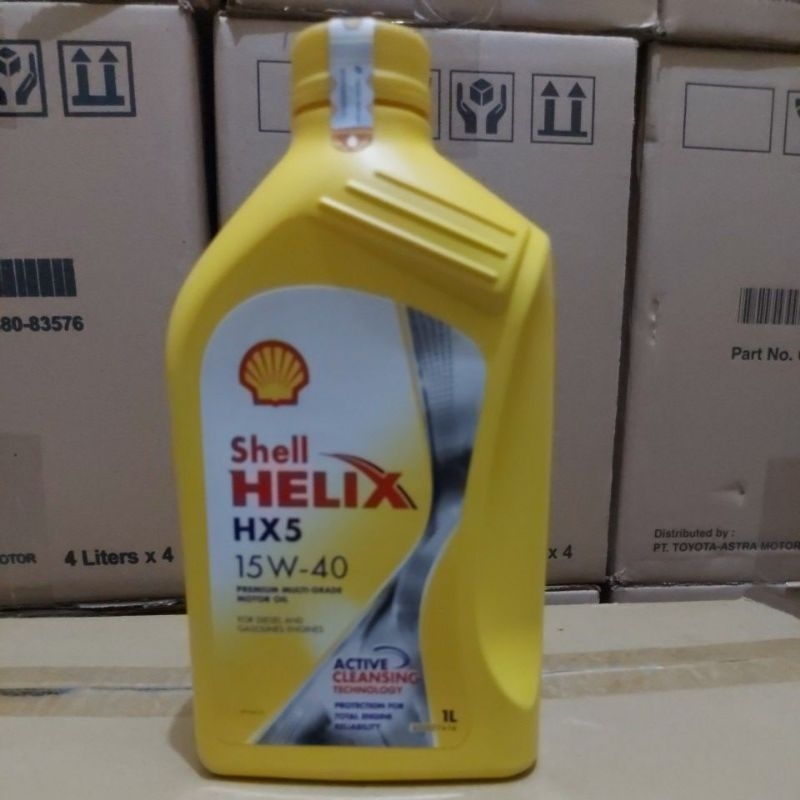 Jual OLI MOBIL SHELL HELIX HX5 15w -40 1 liter ORIGINAL BARCODE ...