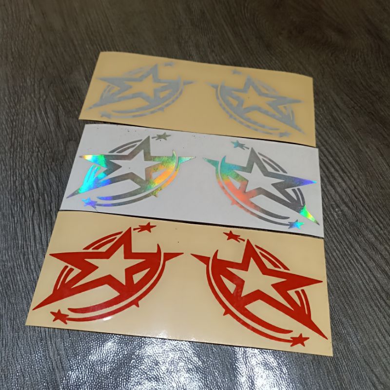 Jual sticker Stiker Bintang sticker cutting hologram bintang motor ...