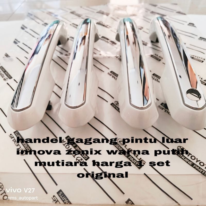 Jual ⭐⭐⭐⭐handle hendel pintu luar innova zenix warna putih chrome ...