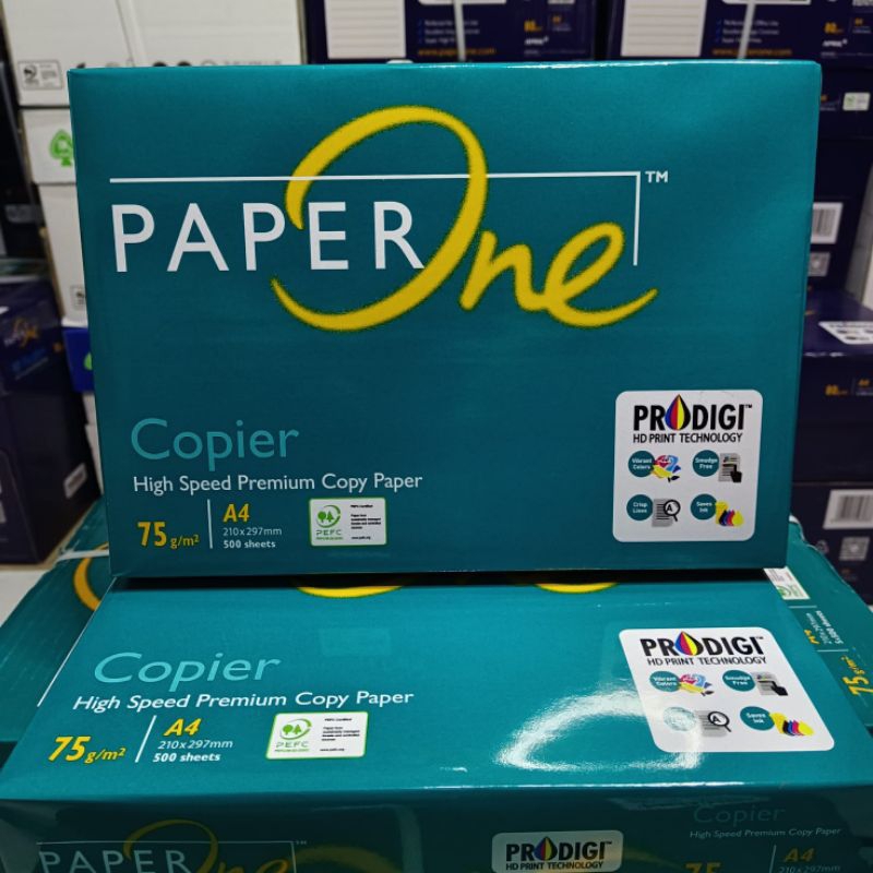 Jual KERTAS HVS A4 75 GRAM PAPERONE 1 RIM ISI 500 LEMBAR | Shopee Indonesia