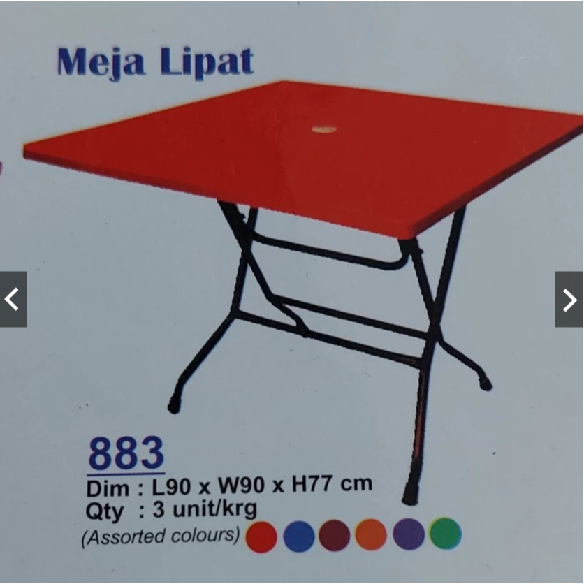 Jual meja lipat phylia 883 warna merah via gojek dan grab ( Khusus ...