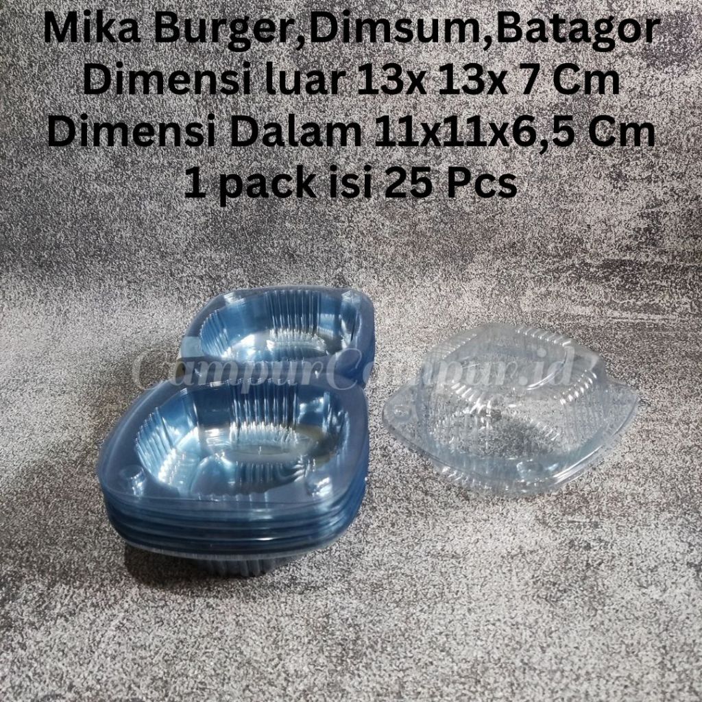 Jual Mika Burger Donat Isi 1 Wadah Roti Dimsum Siomay Batagor Snack Kue ...