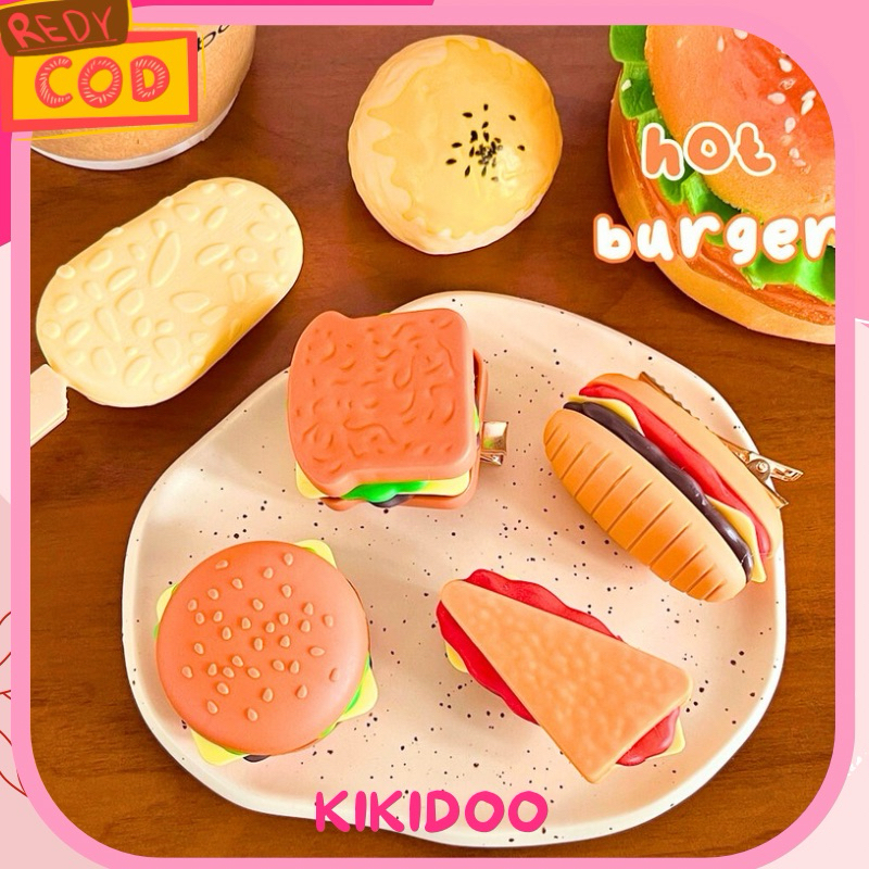 Jual Kikidoo 2Pcs Jepitan Rambut Foodie Bakery Pin Rambut Burger Ice ...