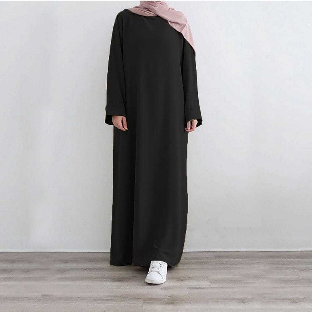 Jual GAMIS ABAYA POLOS WANITA MUSLIM | GAMIS ABAYA TURKEY BASIC POLOS ...