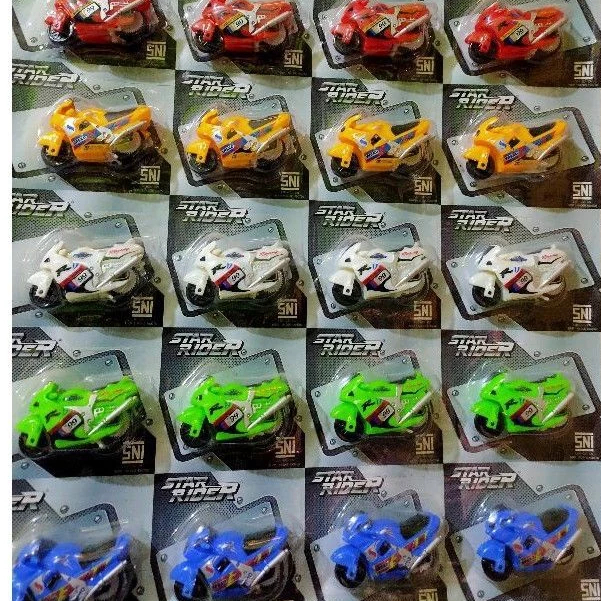 Jual motor spin go kecil star rider satuan / miniatur motor gp / mainan ...