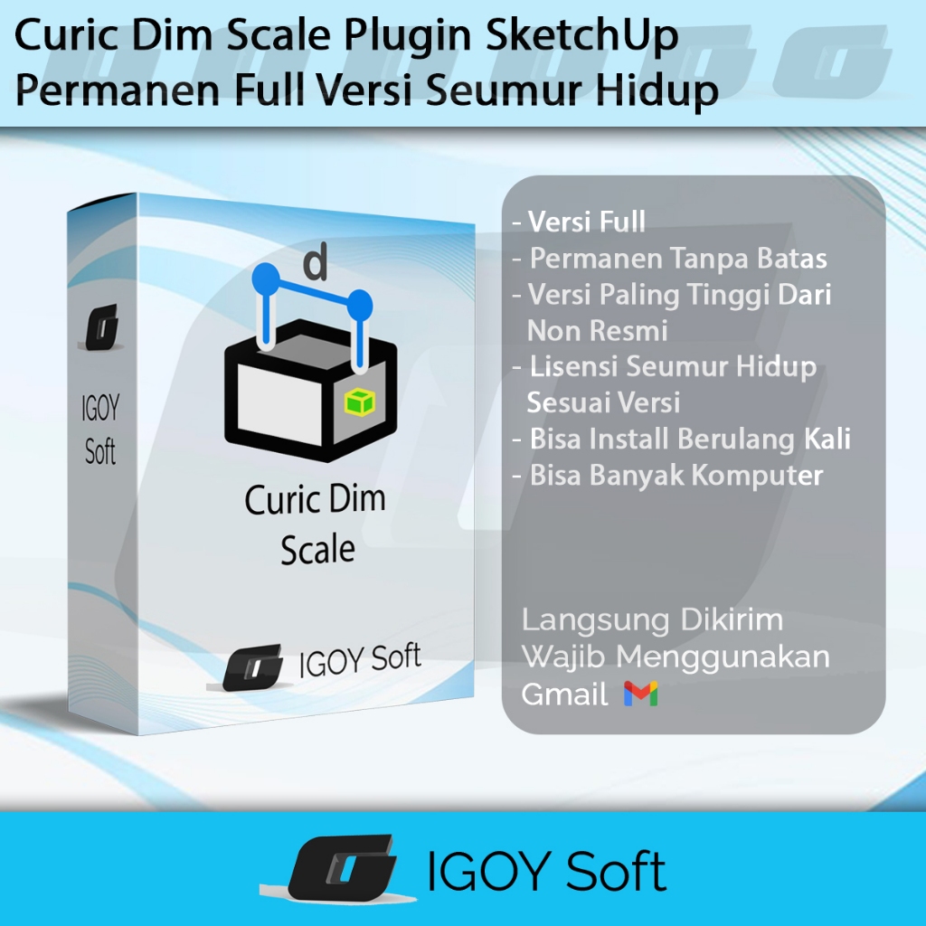 Jual Curic Dim Scale Plugin SketchUp Permanen Tanpa Batas | Shopee Indonesia