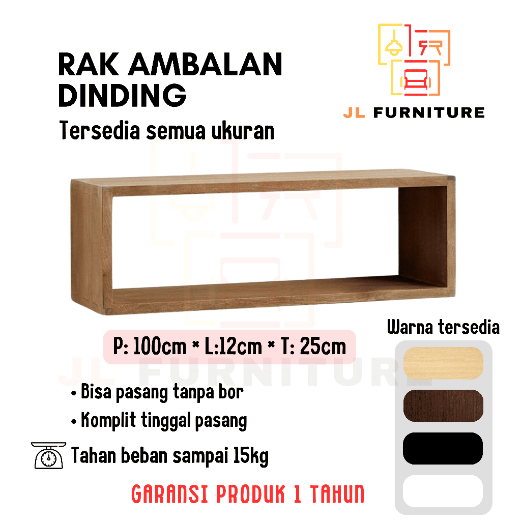Jual Ambalan Rak Dinding Persegi Panjang Kotak Kubus Minimalis Hiasan ...