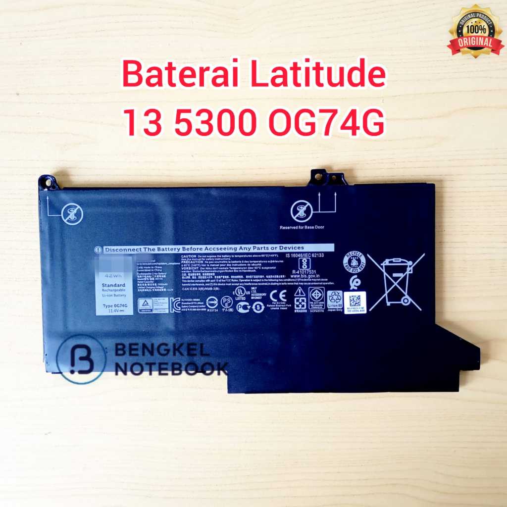 Jual Baterai Latitude 13 5300 5310 7300 7400 0G74G 02PFPW OG74G 2PFPW ...