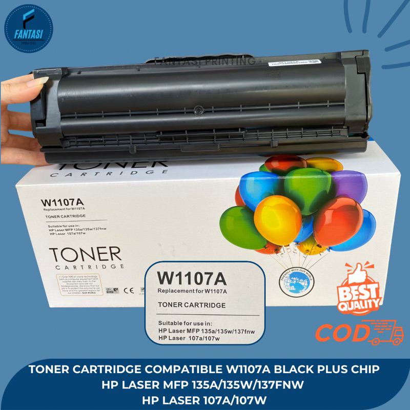 Jual Toner Cartridge Compatible HP Laserjet PLUS CHIP W1107A Black ...