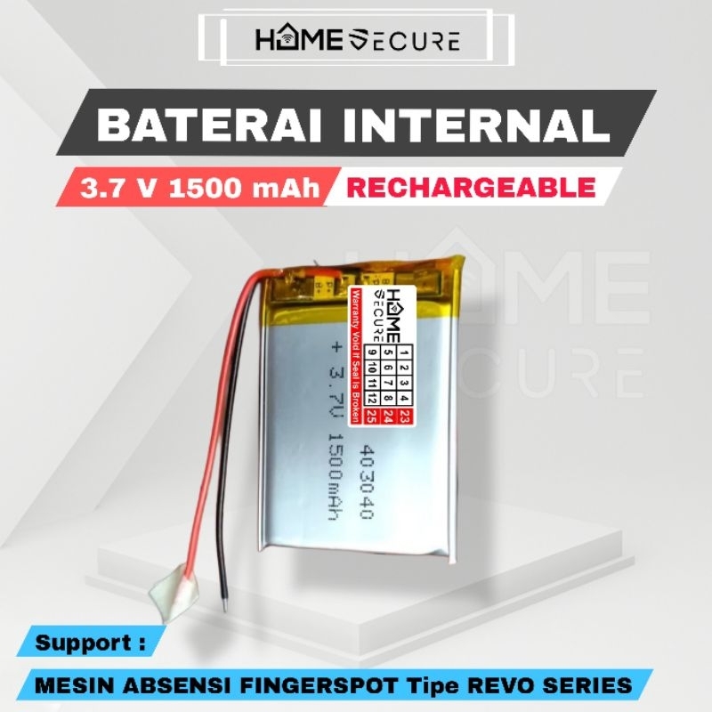 Jual Baterai Internal Mesin Absensi Fingerspot Revo Series 3.7V / Battery Polimer Universal ...